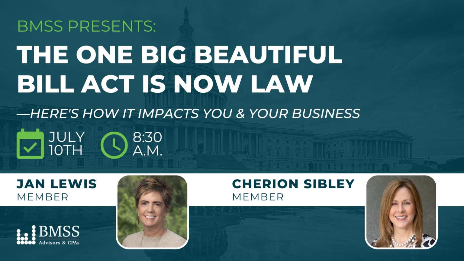 BMSS Presents: The One Big Beautiful Bill Act Is Now Law—Here’s How It ...