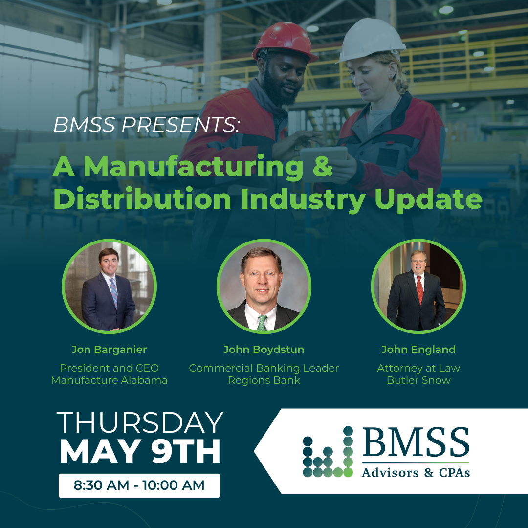 WEBINAR: Manufacturing & Distribution Update | Birmingham CPA
